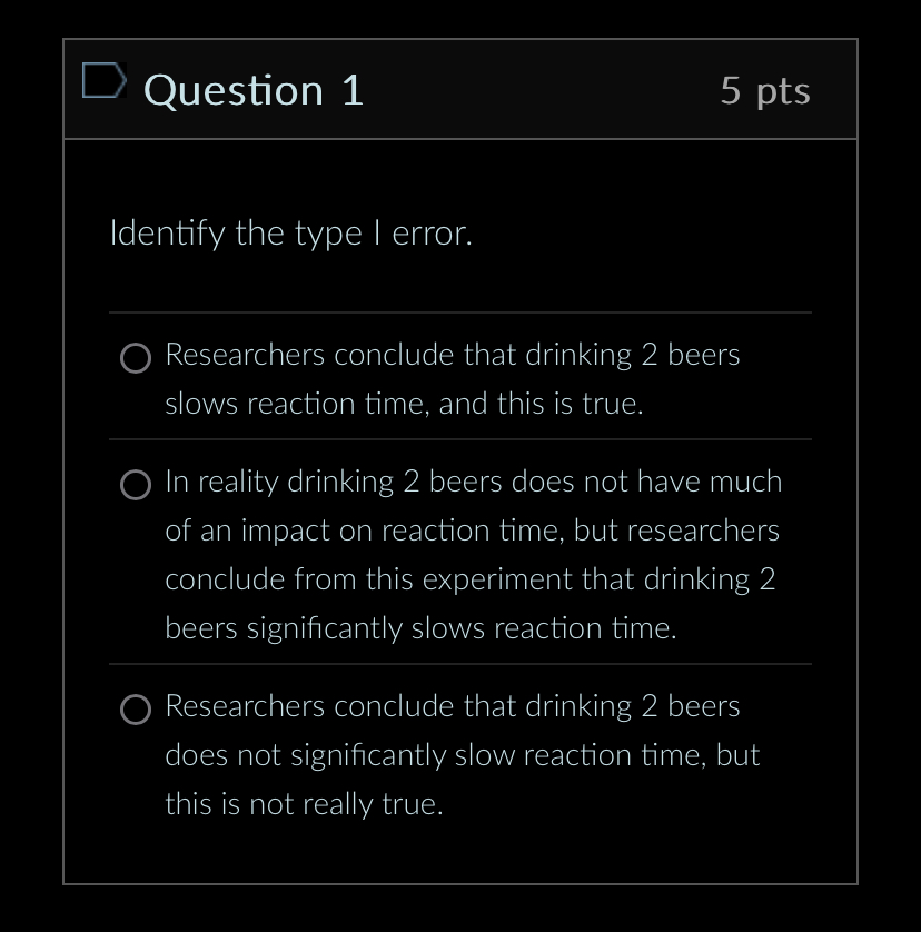 Solved Identify the type I error.Researchers conclude that | Chegg.com