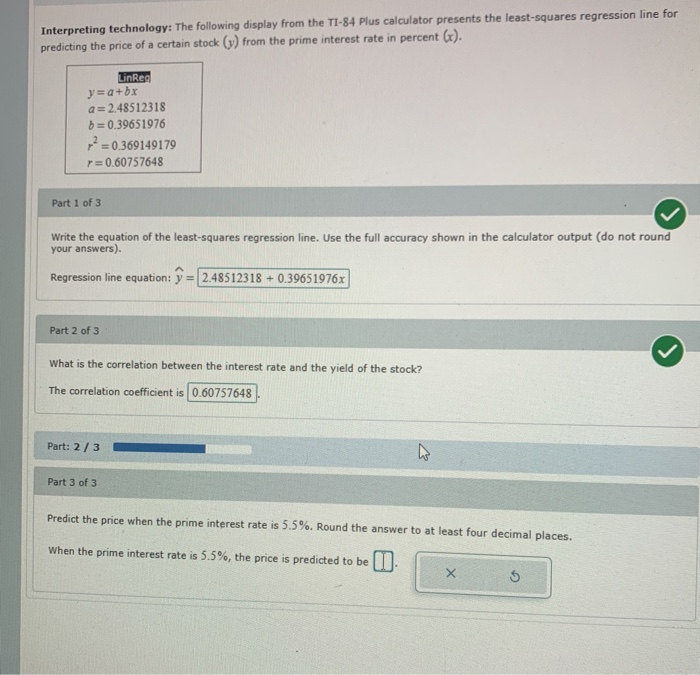 Solved Interpreting technology: The following display from | Chegg.com