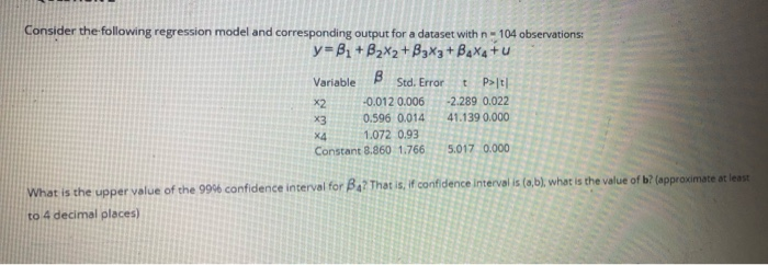 Solved Consider the following regression model and | Chegg.com