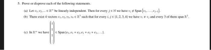 Solved 5. Prove or disprove each of the following | Chegg.com