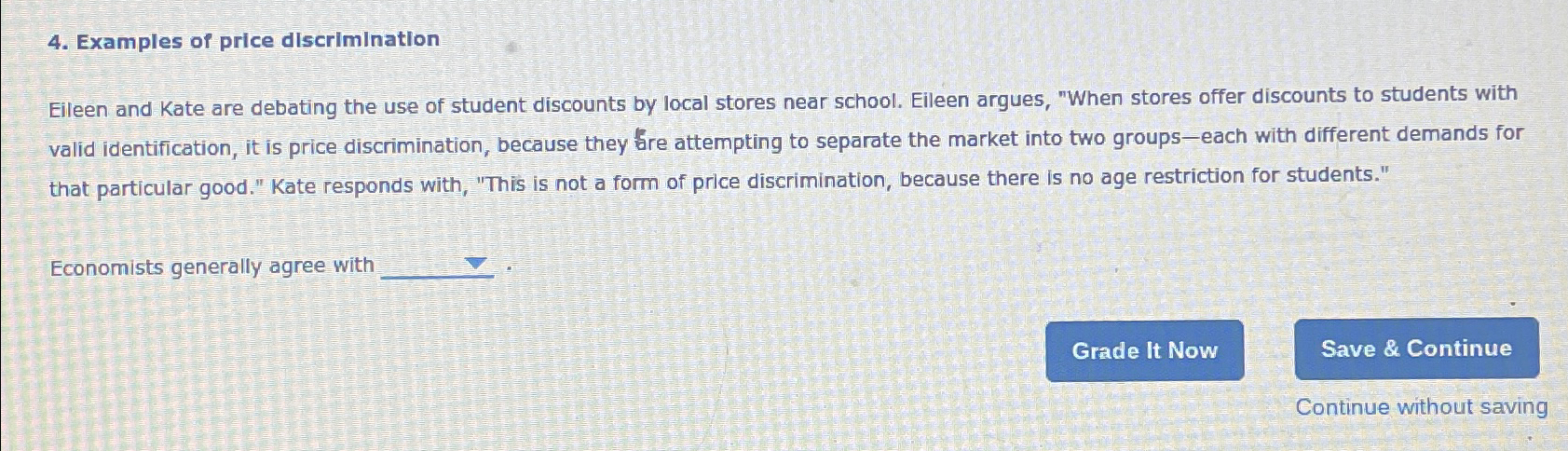 Solved Examples of price discriminationEileen and Kate are | Chegg.com