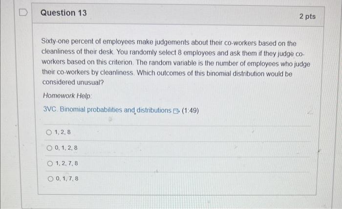 Solved Sixty-one percent of employees make judgements about | Chegg.com
