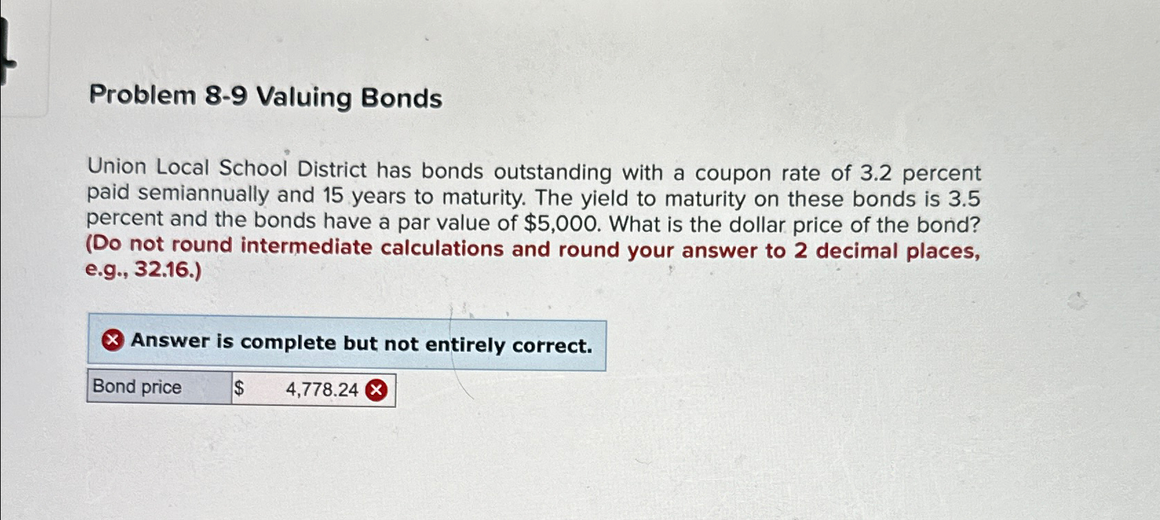 Solved Problem 8-9 ﻿Valuing BondsUnion Local School District | Chegg.com