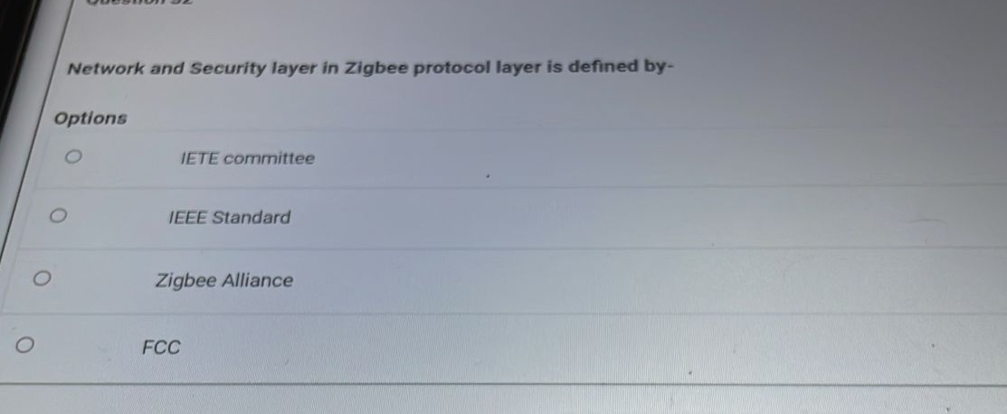 Solved Network and Security layer in Zigbee protocol layer | Chegg.com