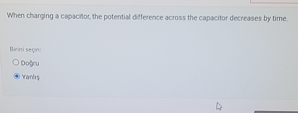 Solved When charging a capacitor, the potential difference | Chegg.com