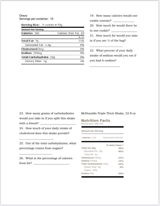 Solved LAB 02: ASSIGNMENT Nutrition I abel worksheet All | Chegg.com