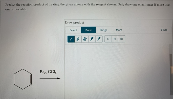 Solved Predict the reaction product of treating the given | Chegg.com