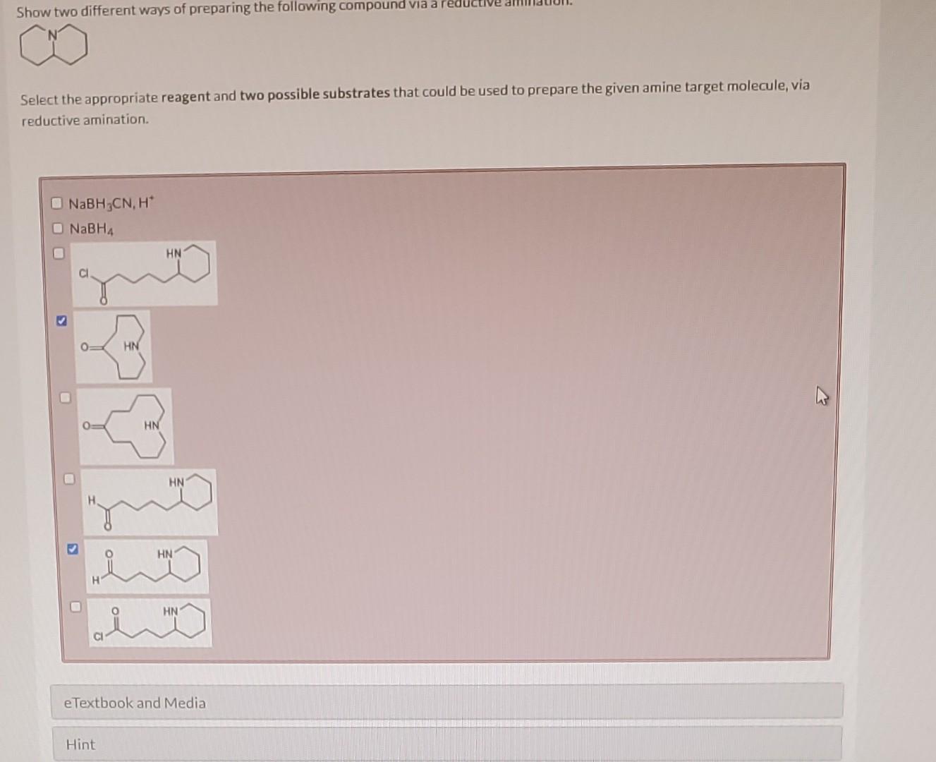 Solved Select the appropriate reagent and two possible | Chegg.com