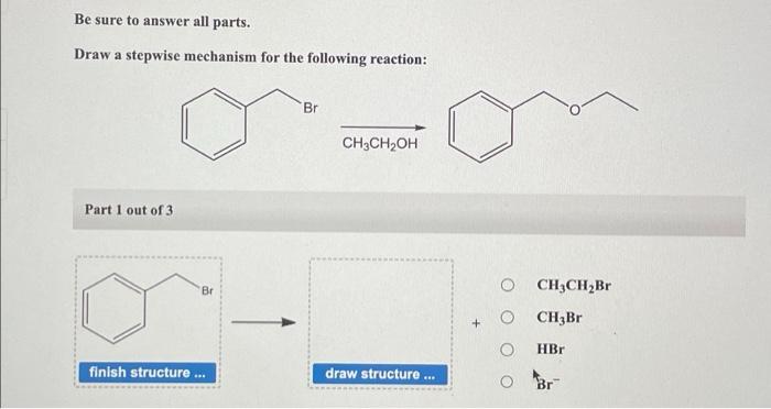 Solved Be sure to answer all parts. Draw a stepwise | Chegg.com