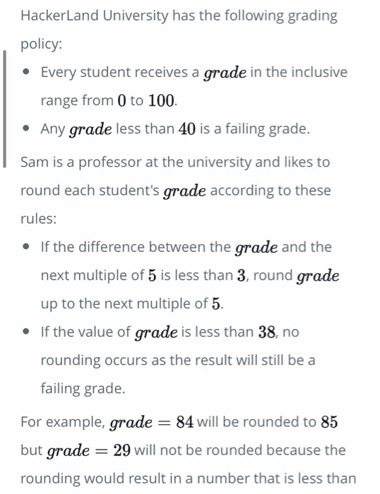 Solved HackerLand University has the following grading | Chegg.com
