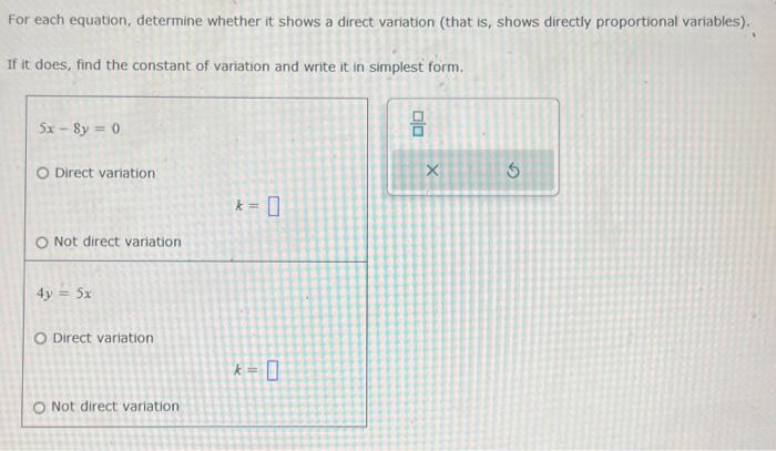Solved For each equation, determine whether it shows a | Chegg.com