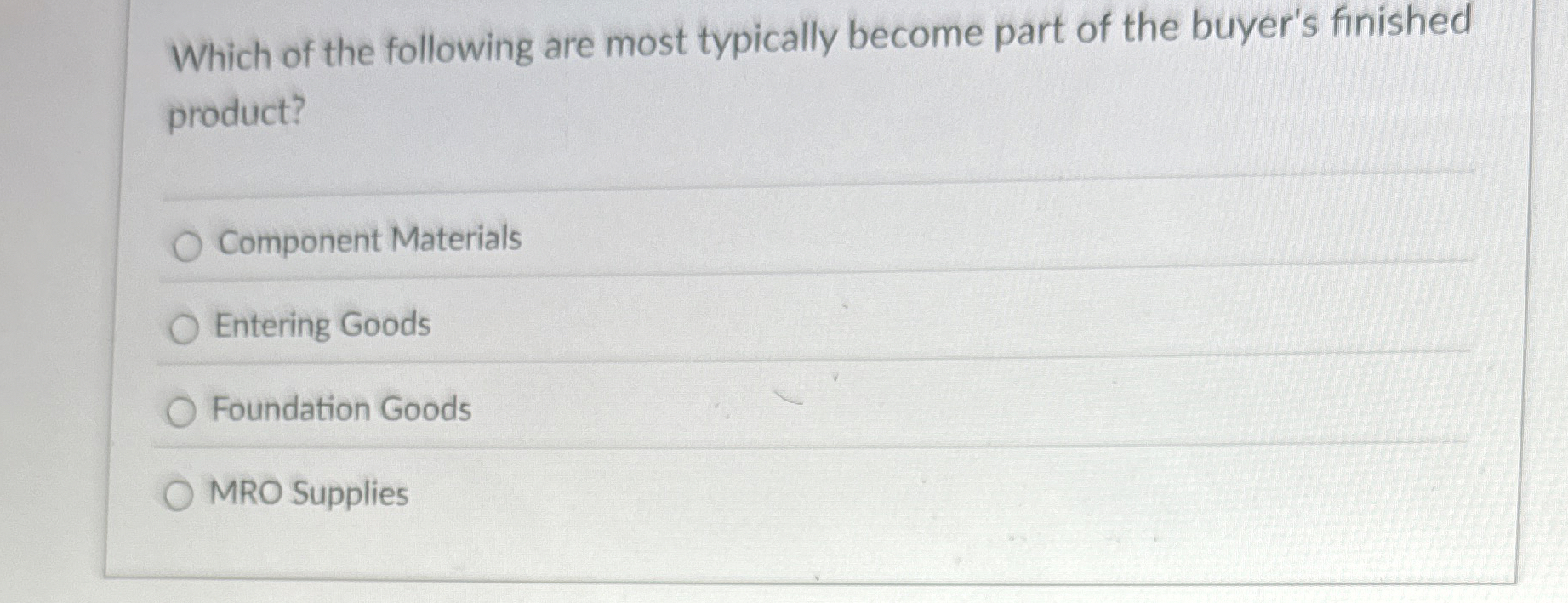 Solved Which of the following are most typically become part | Chegg.com