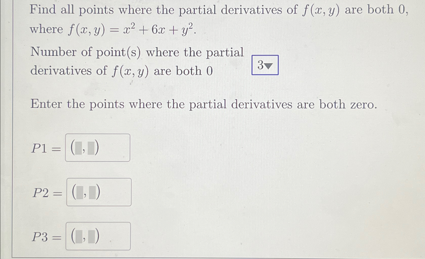 Solved Find all points where the partial derivatives of | Chegg.com