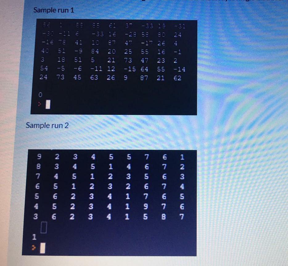 Solved Let Us Call A 2 Dimensional Array Of Integers A Magic 