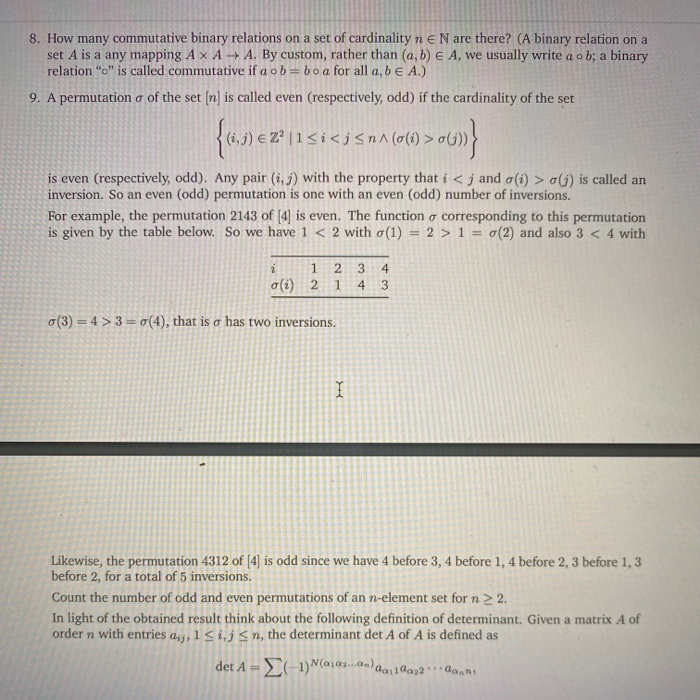 Solved 8. How many commutative binary relations on a set of | Chegg.com
