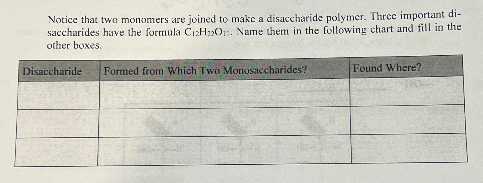 Solved Notice that two monomers are joined to make a | Chegg.com