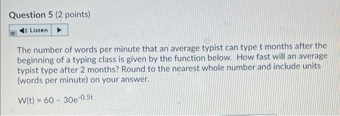 Solved The number of words per minute that an average typist | Chegg.com