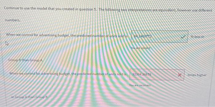 Solved Continue to use the model that you created in | Chegg.com