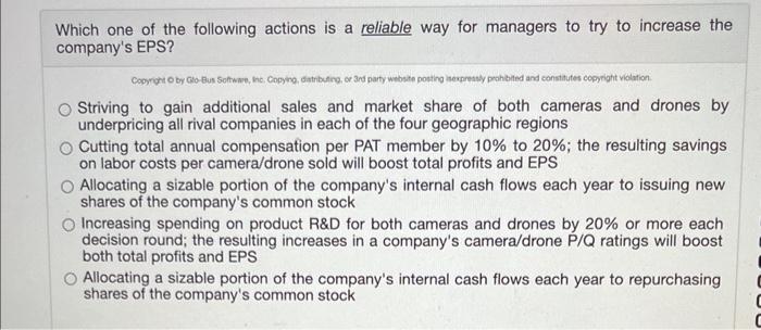 Solved Which one of the following actions is a reliable way | Chegg.com