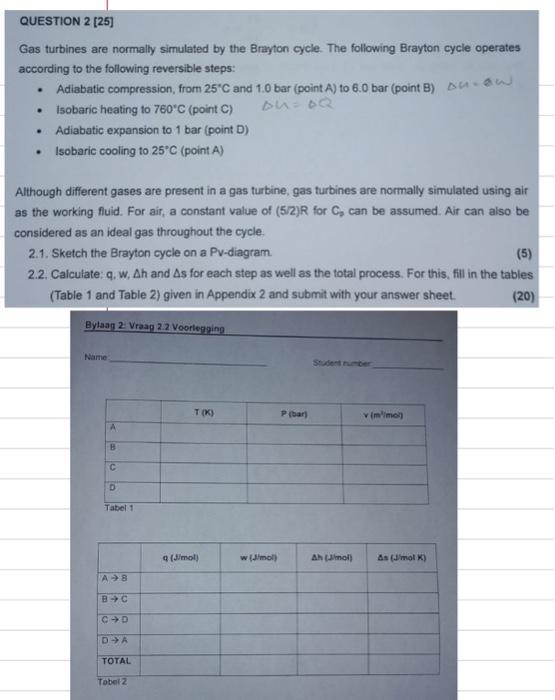 Solved Gas turbines are normally simulated by the Brayton | Chegg.com