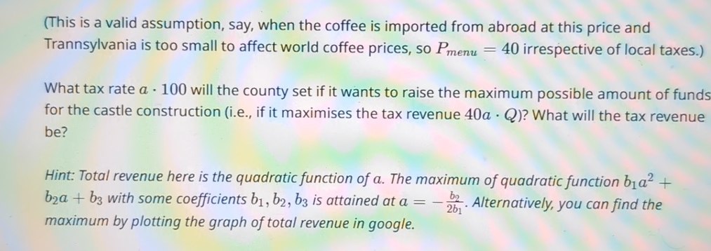 Solved (This is a valid assumption, say, when the coffee is | Chegg.com