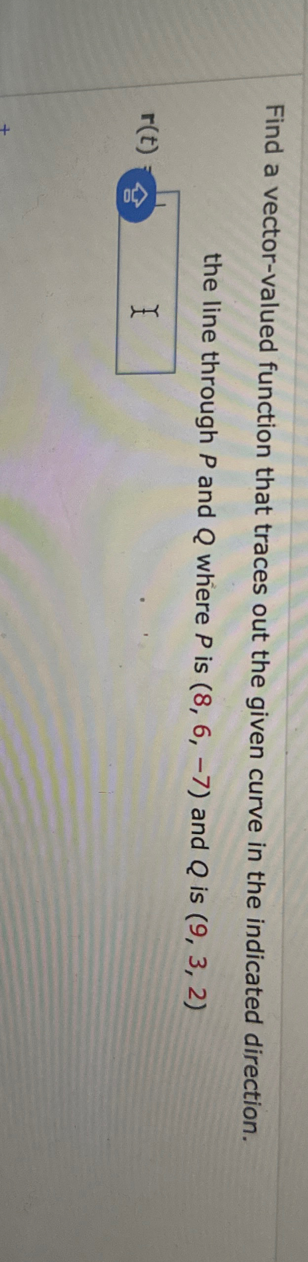 Solved Find a vector-valued function that traces out the | Chegg.com