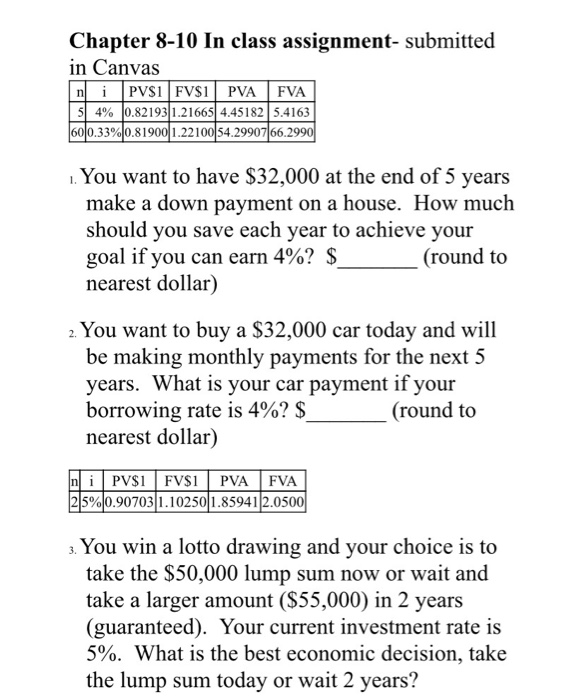 Solved Chapter 8 10 In Class Assignment Submitted In Canvas 