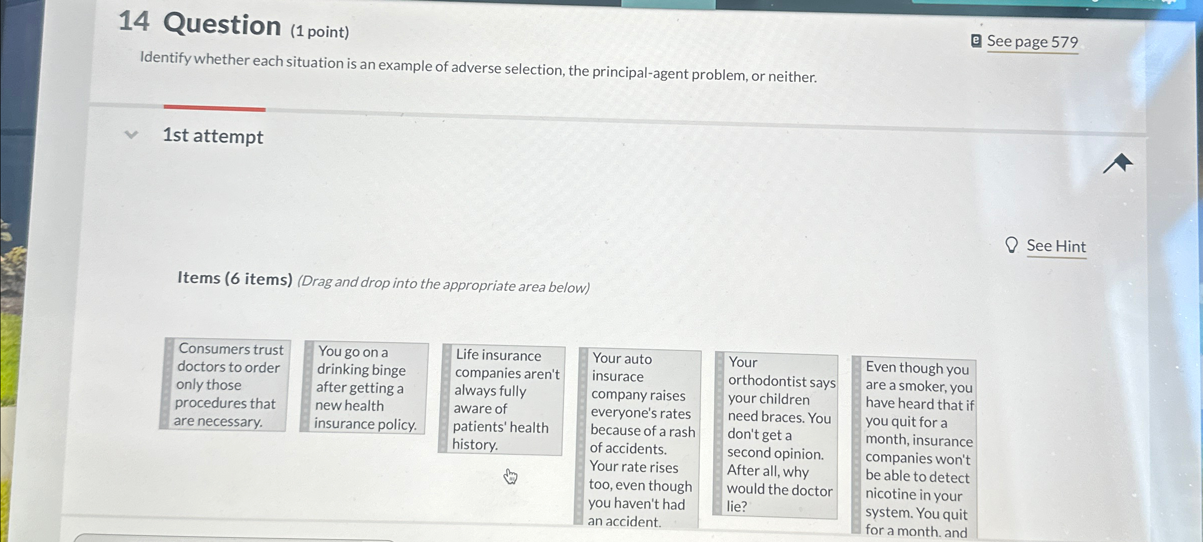 Solved 14 ﻿Question (1 ﻿point)Identify whether each | Chegg.com