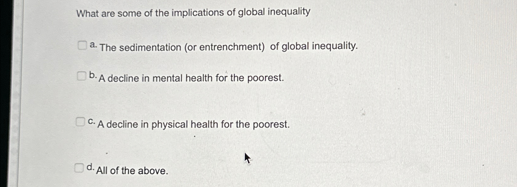 Solved What are some of the implications of global | Chegg.com