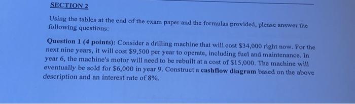 Solved Using the tables at the end of the exam paper and the | Chegg.com