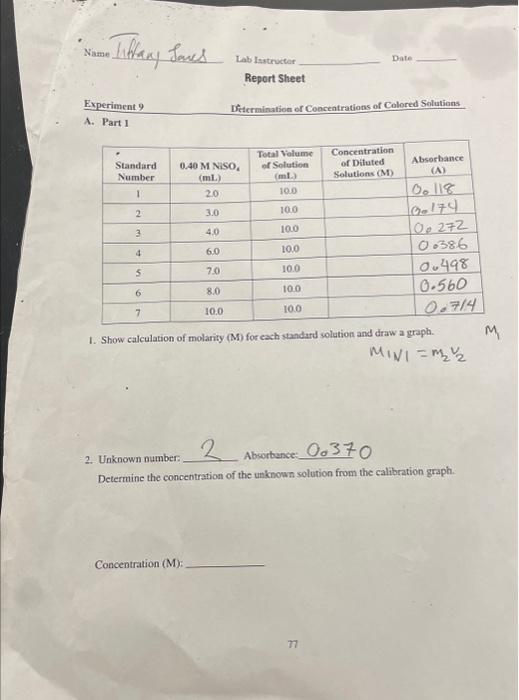 Solved Name lifarial devid Lab Jastructer Date Report Sheet | Chegg.com