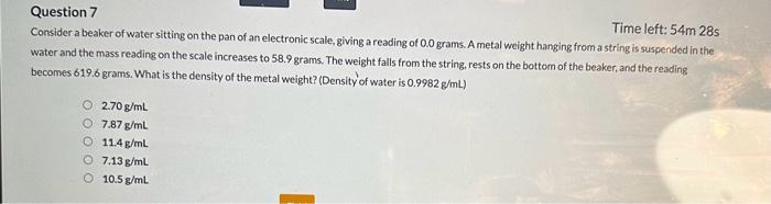 Solved Consider a beaker of water sitting on the pan of an | Chegg.com