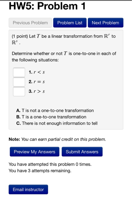 Solved HW5: Problem 1 Previous Problem Problem List Next | Chegg.com