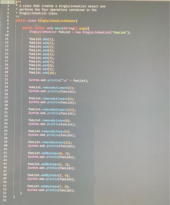 Solved * Returns an element specified by index from the | Chegg.com