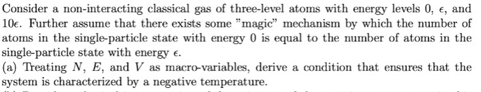 Solved Consider a non-interacting classical gas of | Chegg.com