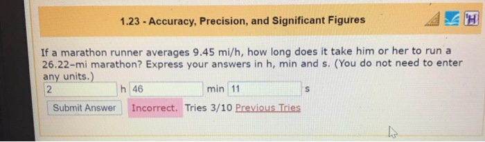 Solved 1.23 - Accuracy, Precision, and Significant Figures | Chegg.com