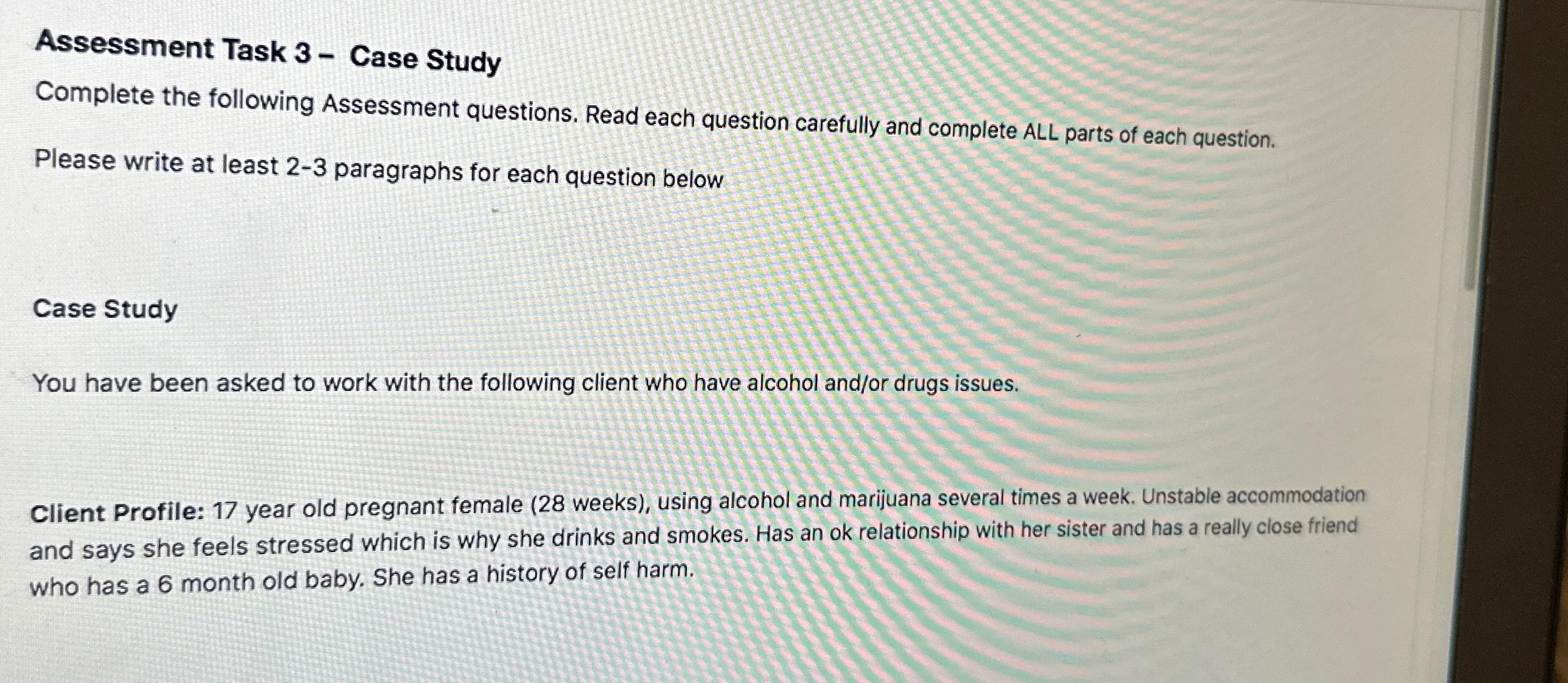 Solved Assessment Task 3 - ﻿Case StudyComplete the following | Chegg.com