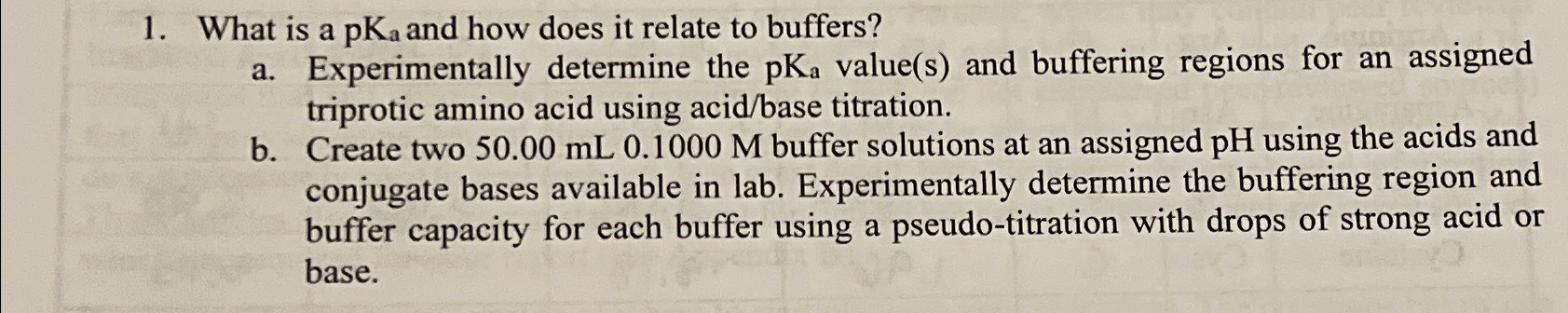 Solved What is a pKa ﻿and how does it relate to buffers?a. | Chegg.com
