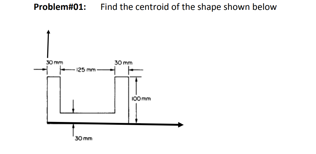 Solved Problem#01: Find the centroid of the shape shown | Chegg.com