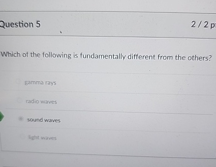 Solved Question 522pWhich of the following is fundamentally | Chegg.com