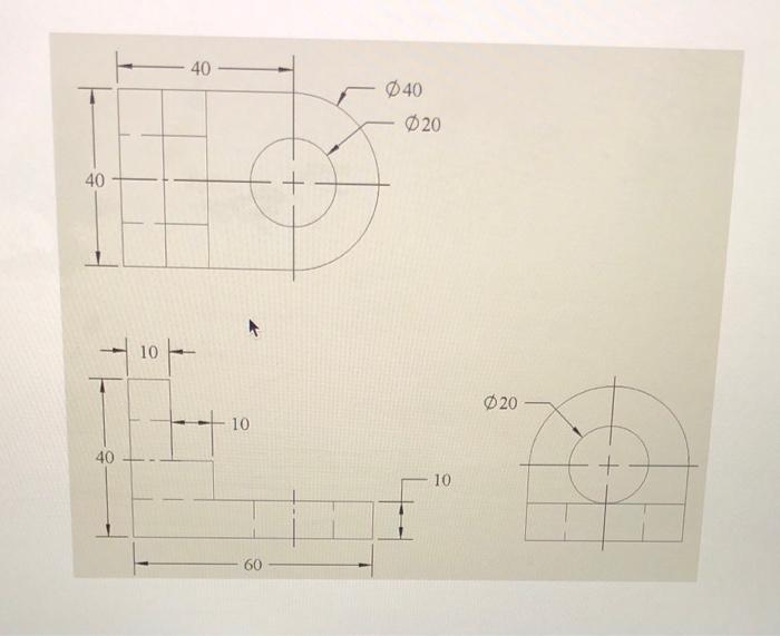 Solved draw isometric pictorials from 3rd angle orthographic | Chegg.com