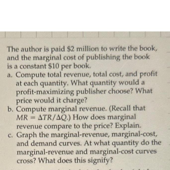Solved The author is paid $2 ﻿million to write the book, and | Chegg.com