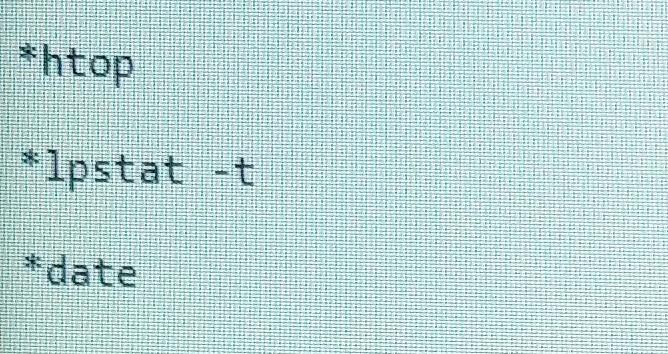 Solved *htop *lpstat - t *date*htop *lpstat -t *date | Chegg.com