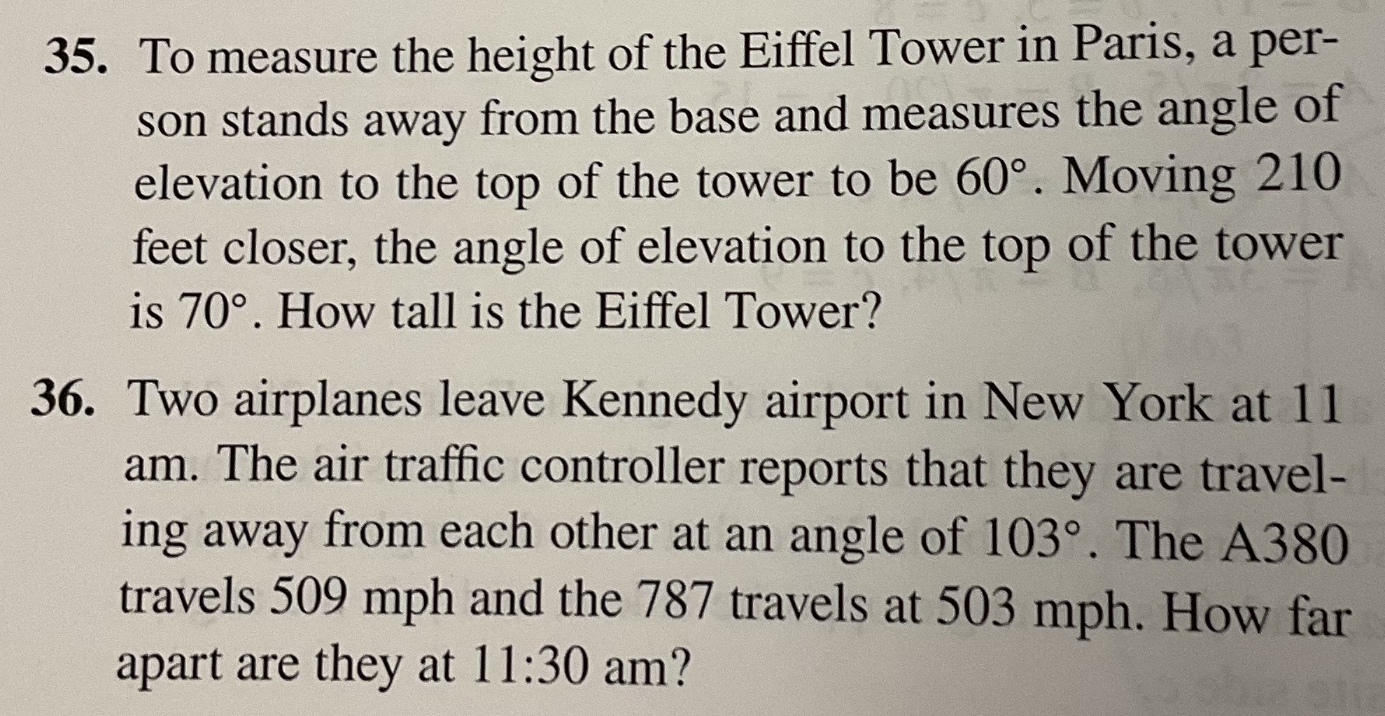 Solved To measure the height of the Eiffel Tower in Paris, a | Chegg.com
