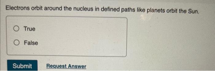 Solved Electrons orbit around the nucleus in defined paths | Chegg.com