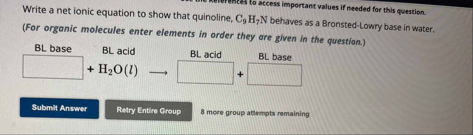 (For organic molecules enter elements in order they | Chegg.com