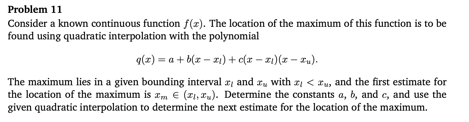 Solved Problem 11Consider a known continuous function f(x). | Chegg.com