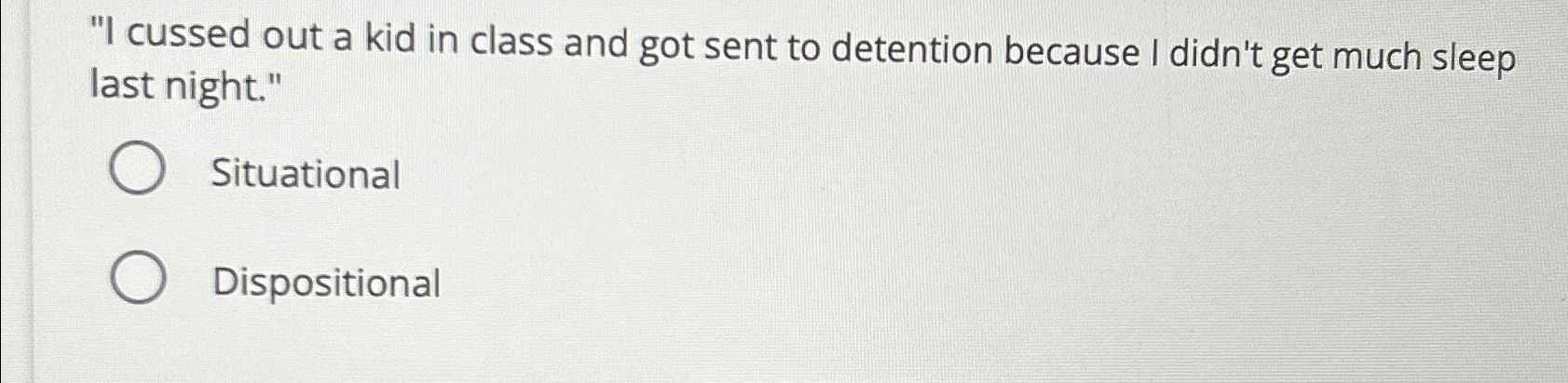 Solved "I cussed out a kid in class and got sent to | Chegg.com