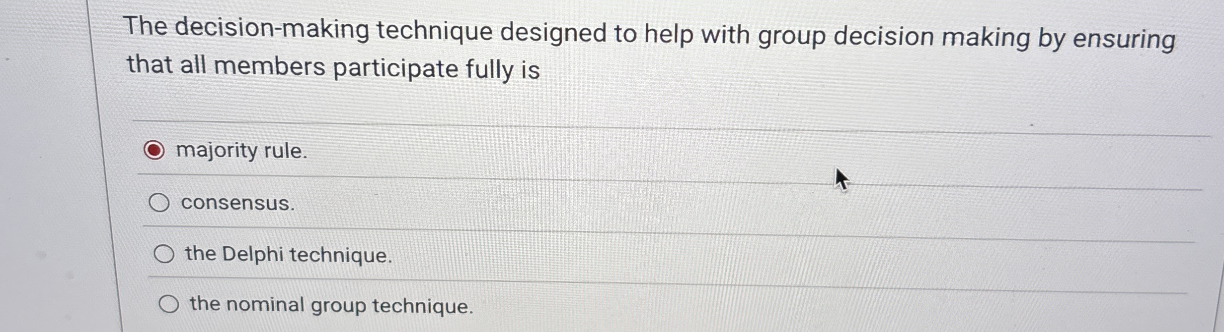 Solved The decision-making technique designed to help with | Chegg.com