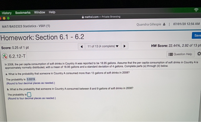 Solved History Bookmarks Window Help mathal.com- Private | Chegg.com